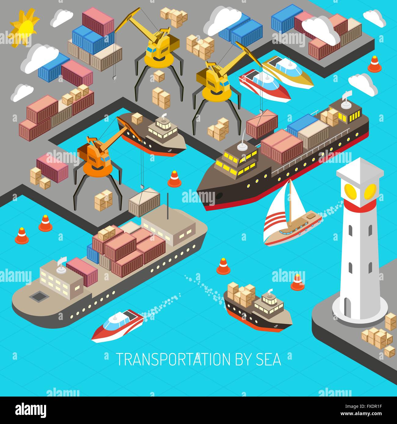 Transportation by sea concept Stock Vector Image & Art - Alamy