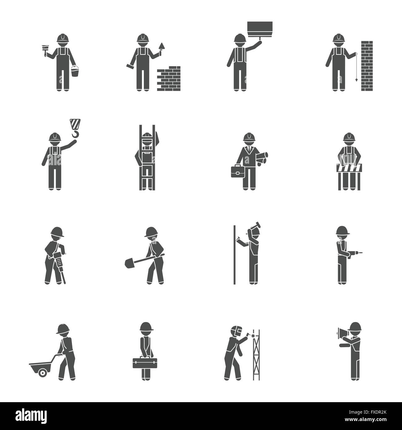 Builders Silhouette Flat Icon Set Stock Vector Image & Art - Alamy Builders Silhouette Flat Icon Set Stock Vector Image & Art - Alamy