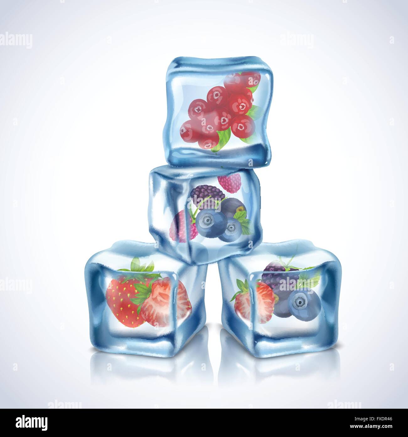 Melting ice cubes Stock Vector Images - Alamy