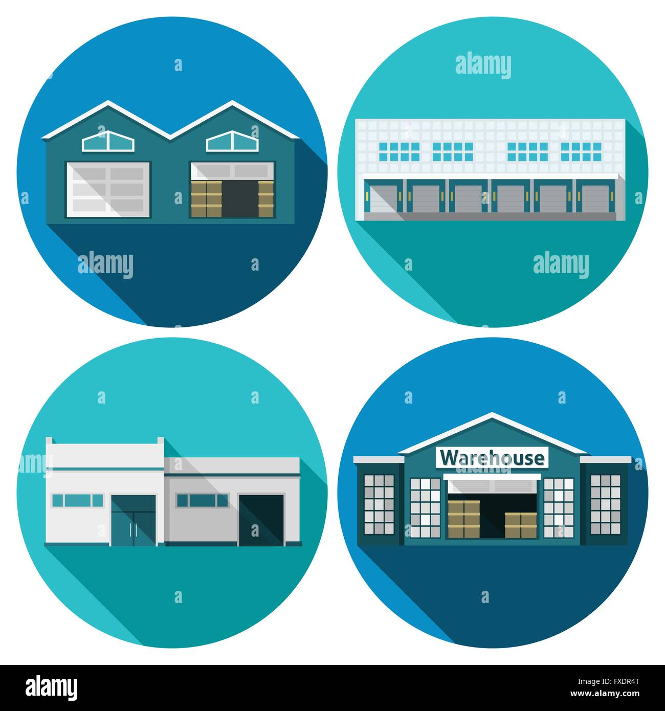 Warehouse outdoors Stock Vector Images - Alamy