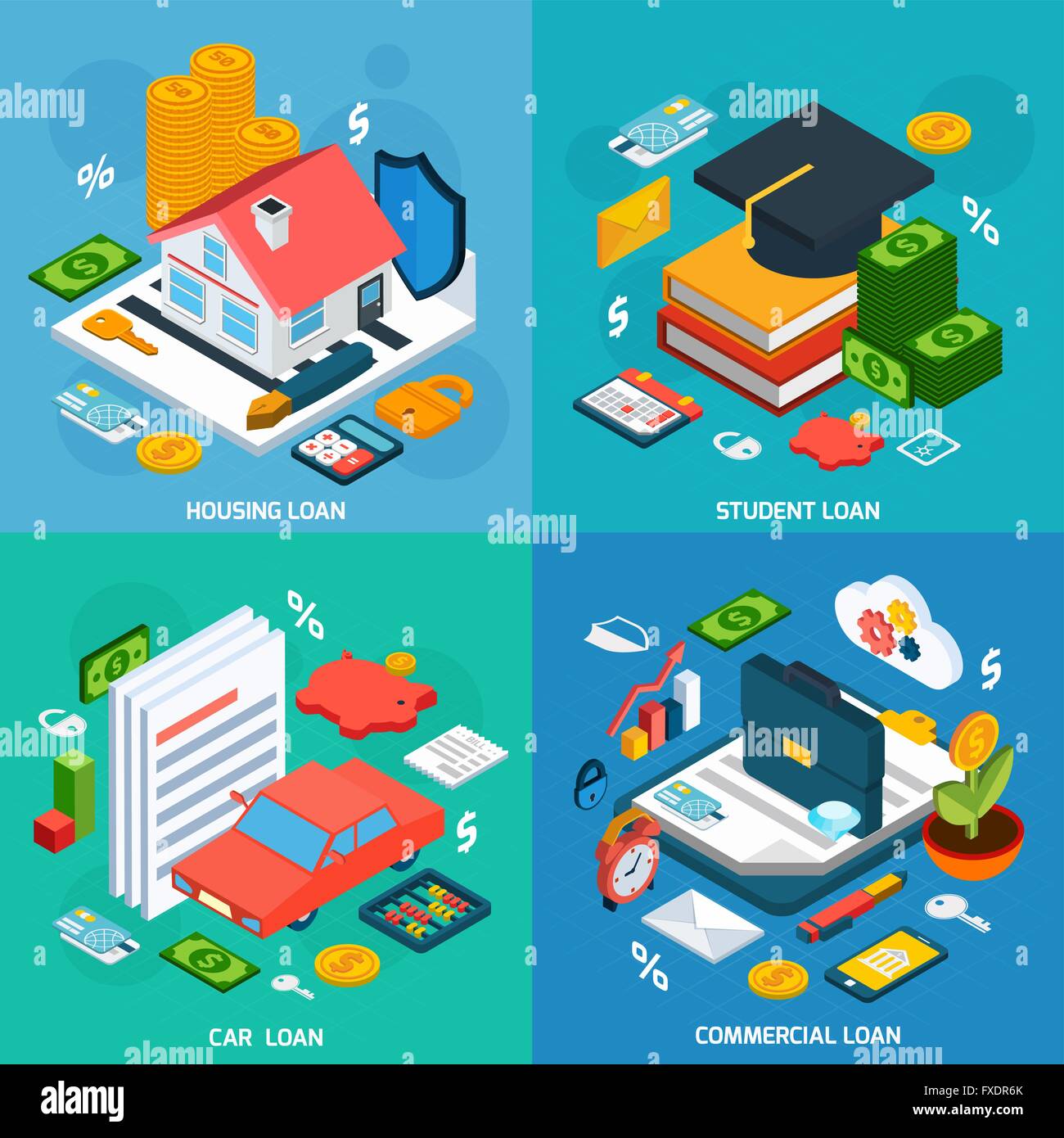 Loans to fund Stock Vector Images - Alamy