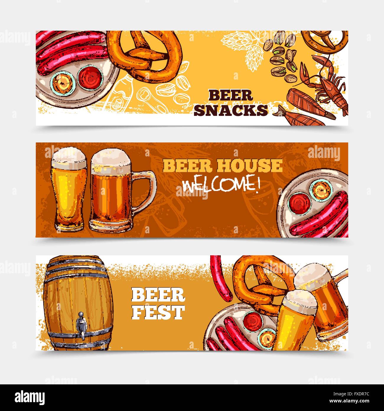 Beer Banner Set Stock Vector Image & Art - Alamy
