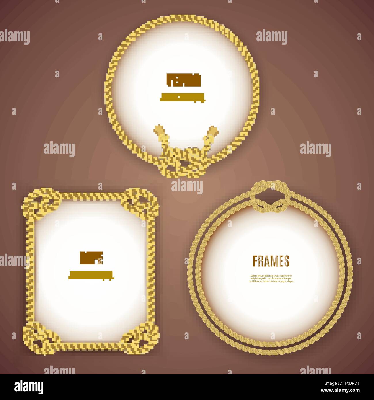 Rope knot frame square hi-res stock photography and images - Alamy