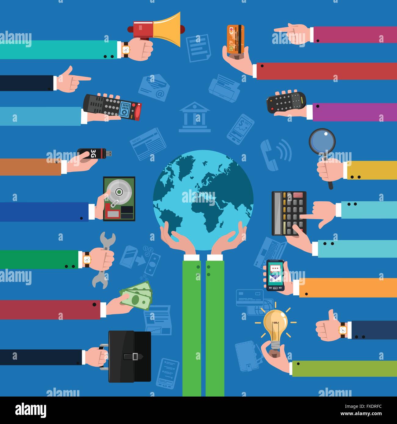 Hand human using smartphone Stock Vector Images - Alamy