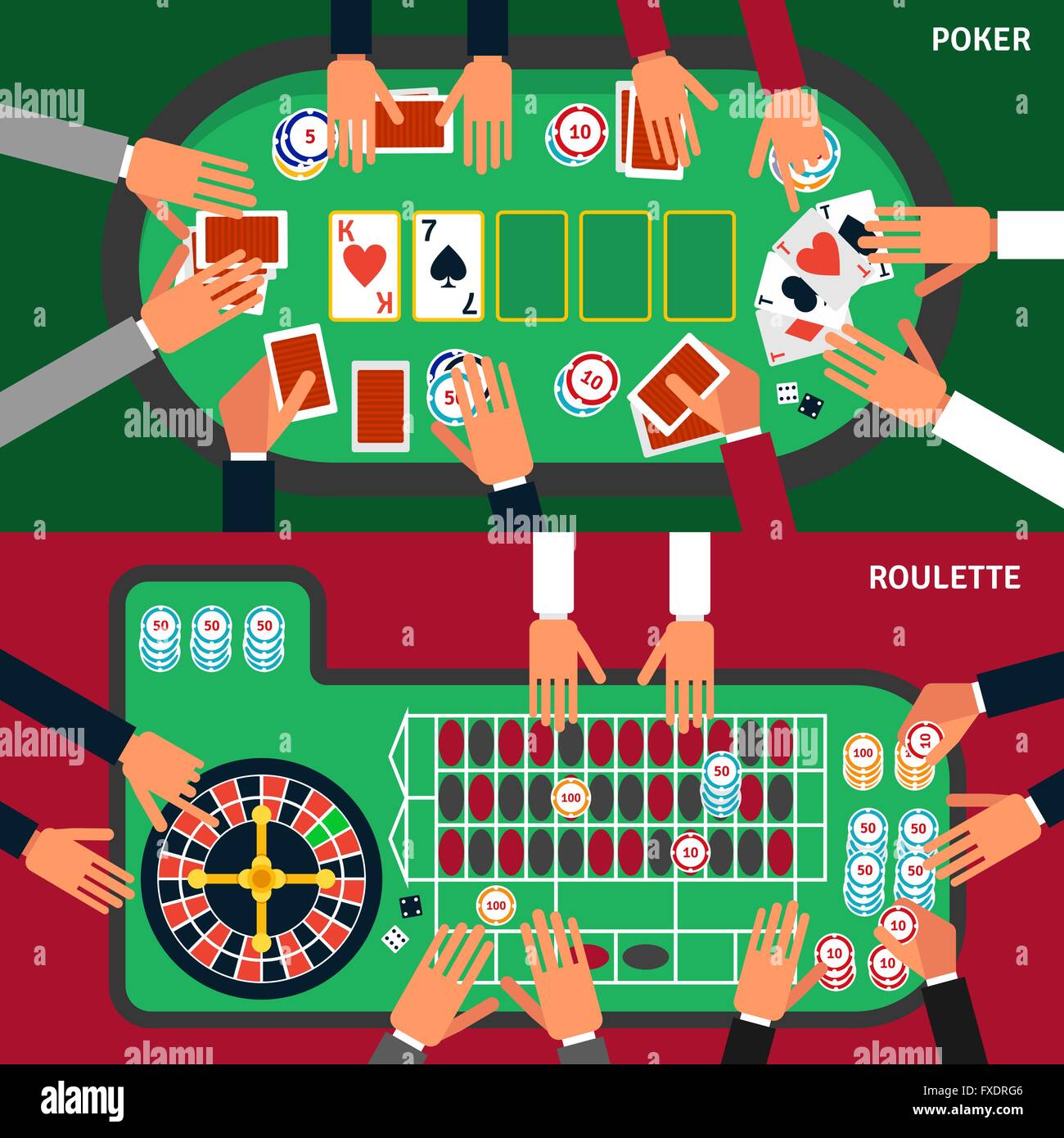 Table dice in casino Stock Vector Images - Alamy