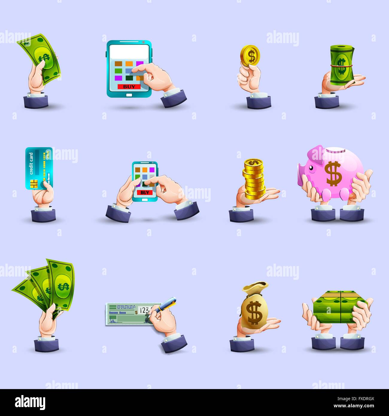 Payment options icons set Stock Vector Images - Alamy