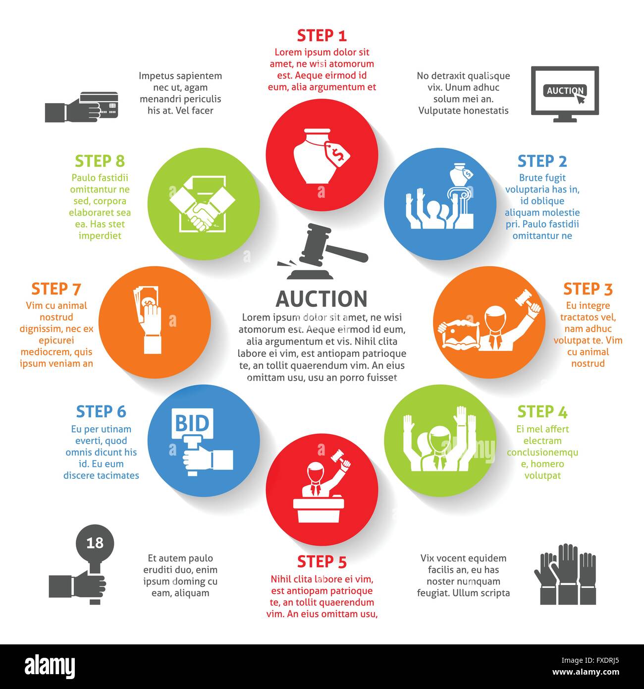 Bidding art and antiques auction Stock Vector Images - Alamy