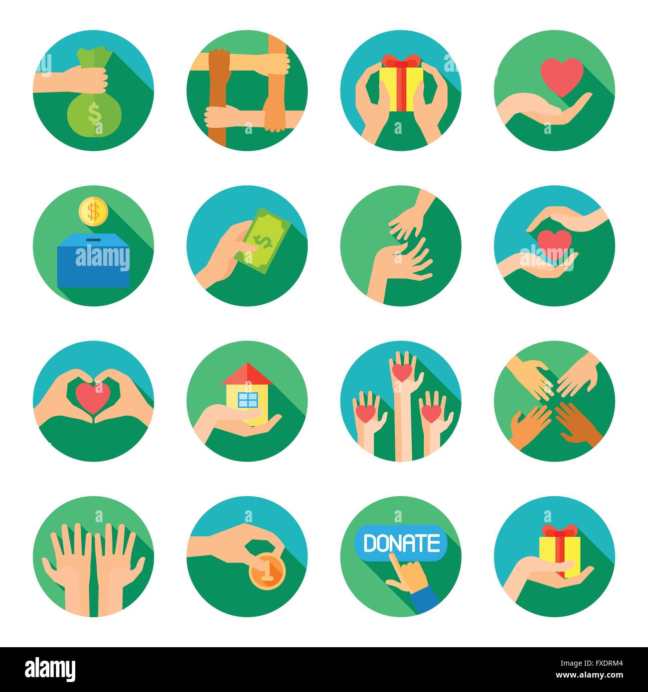 Hands donating Cut Out Stock Images & Pictures - Alamy