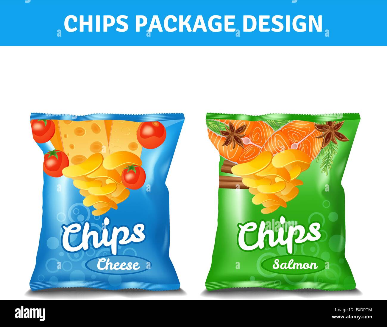 Chips Pack Design Stock Vector Image & Art - Alamy