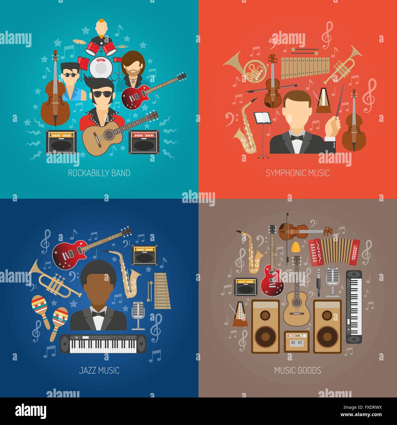 Music Design Concept Set Stock Vector Image & Art - Alamy