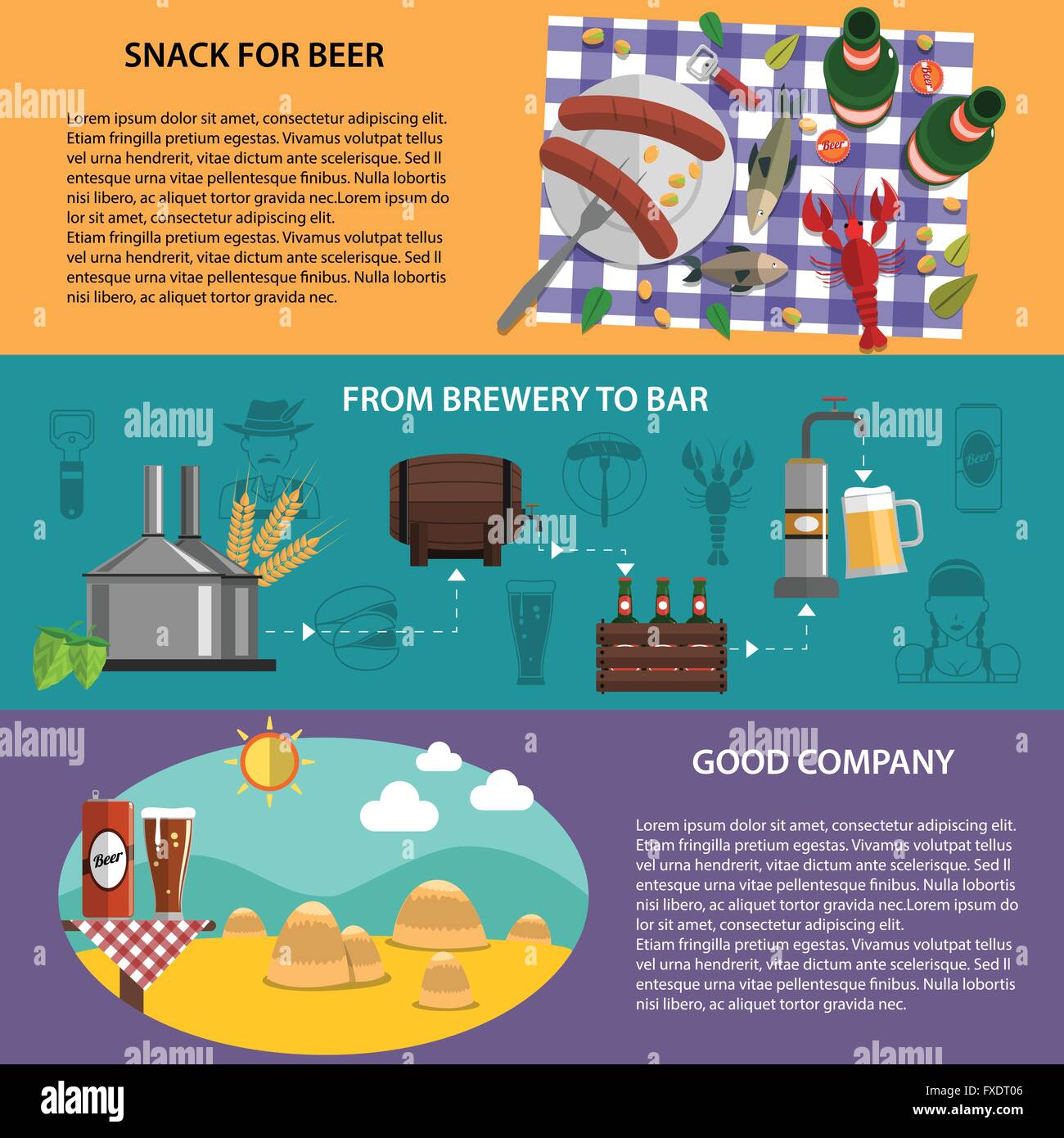 Beer Banners Set Stock Vector Image & Art - Alamy