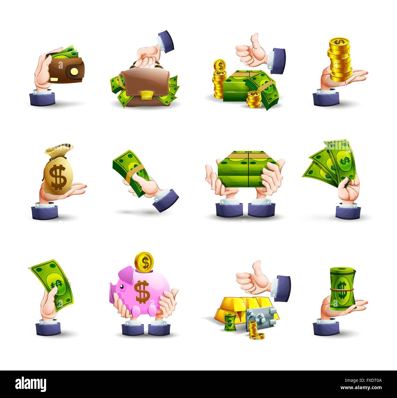 Cash payment currency exchange Stock Vector Images - Alamy