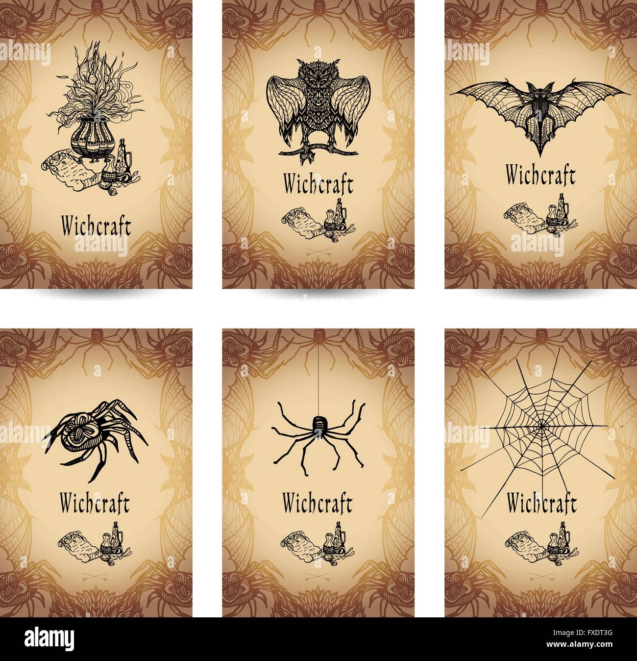 Vintage Witchcraft Banner Set Stock Vector Image & Art - Alamy