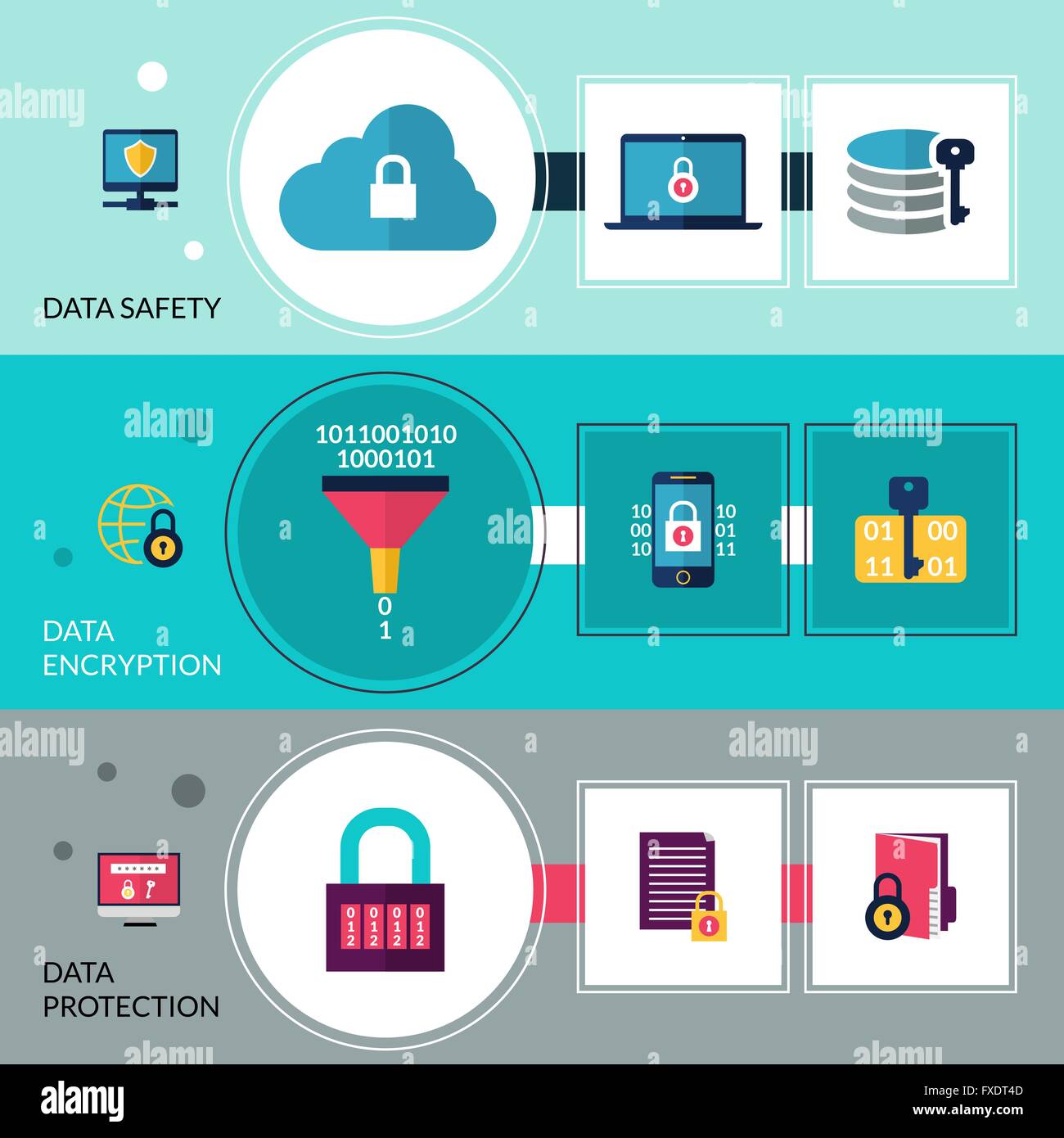 Data Encryption Banners Stock Vector Image & Art - Alamy