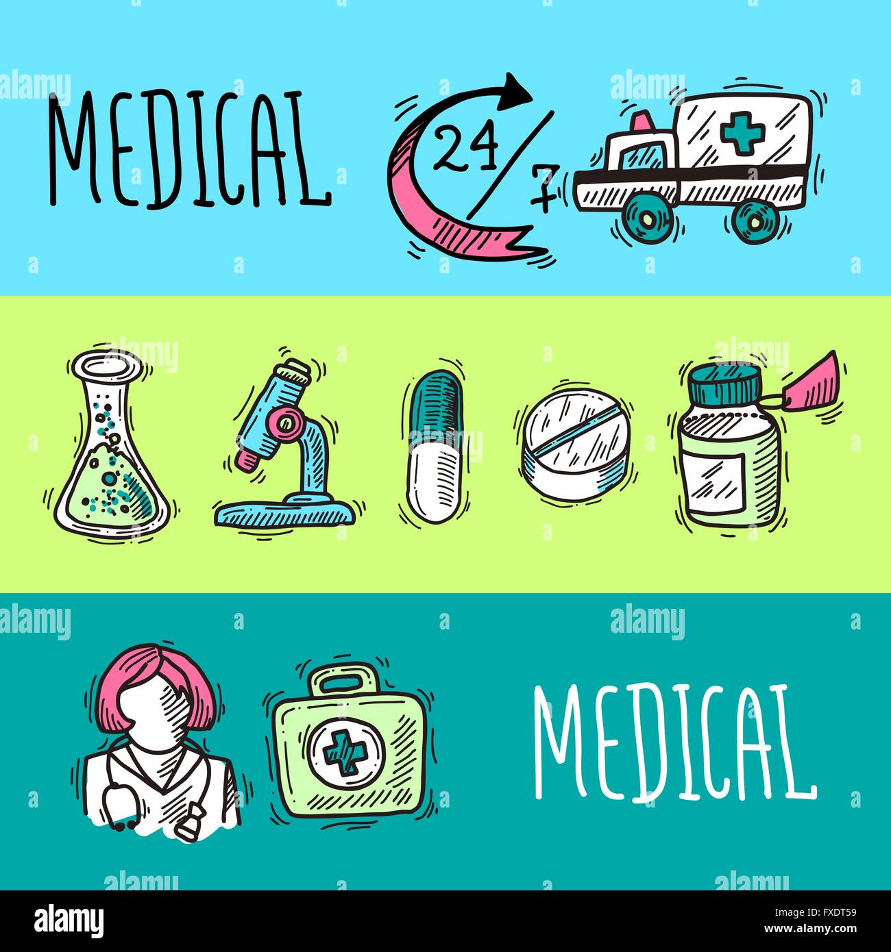 Medical Banners Set Stock Vector Image & Art - Alamy