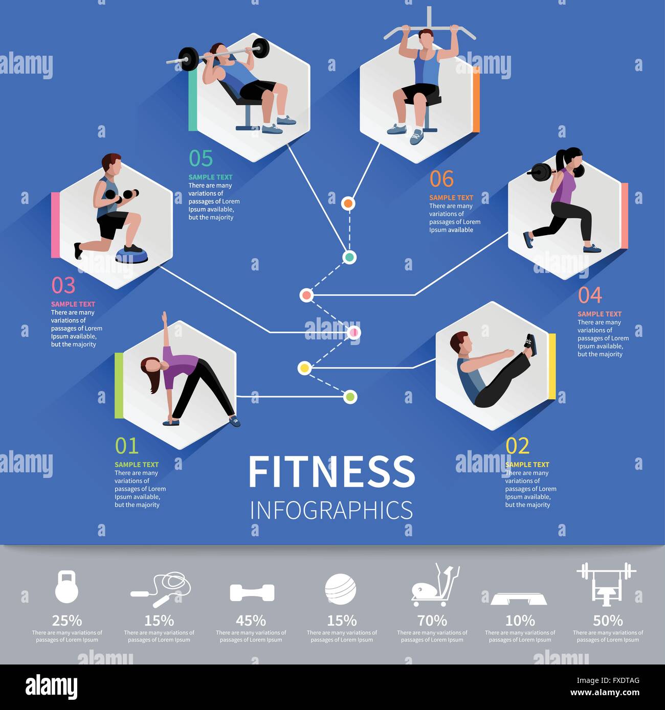 Fitness people infographic presentation design Stock Vector Image & Art ...