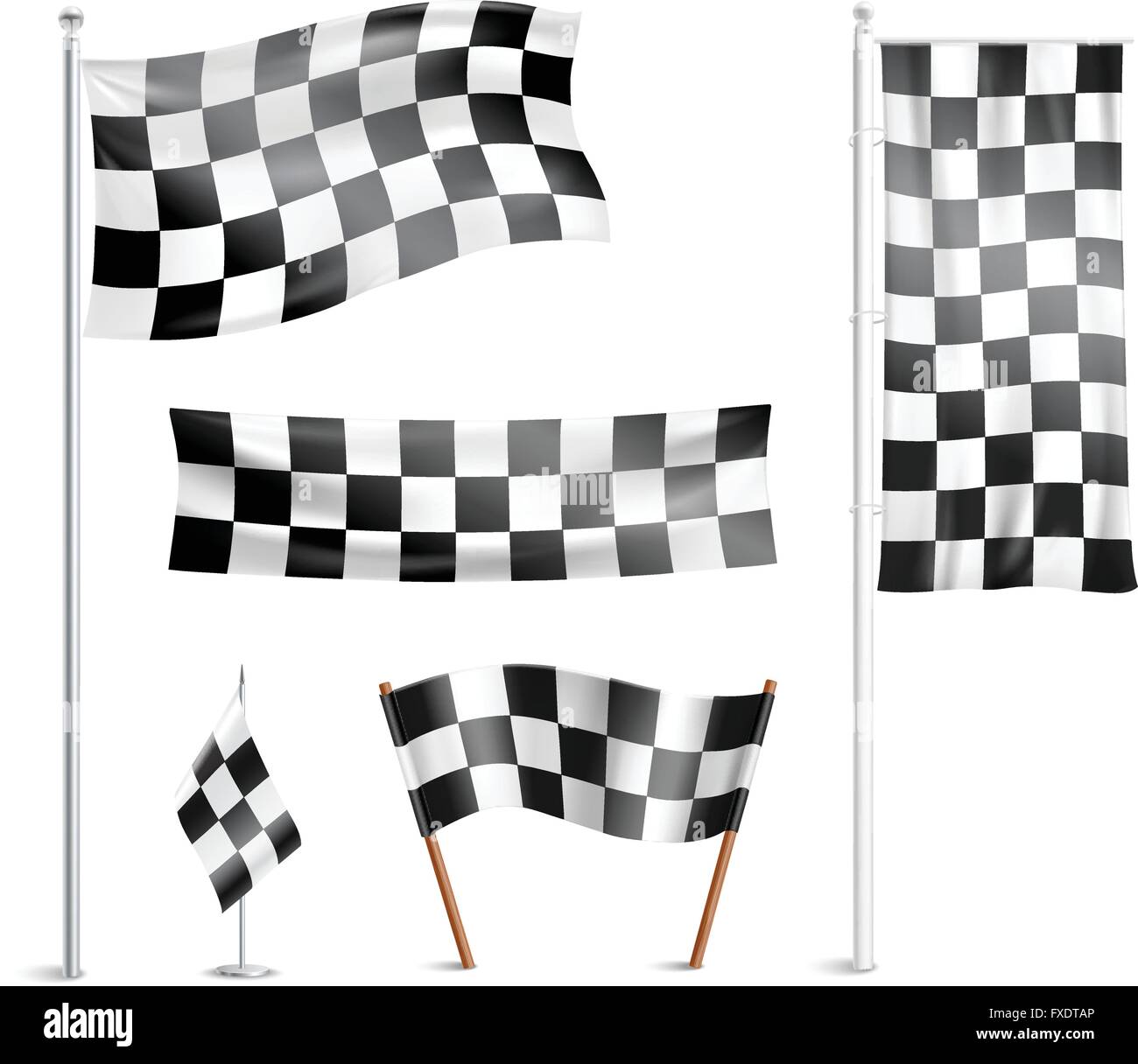 Checkered flags pictograms collection Stock Vector Image & Art - Alamy
