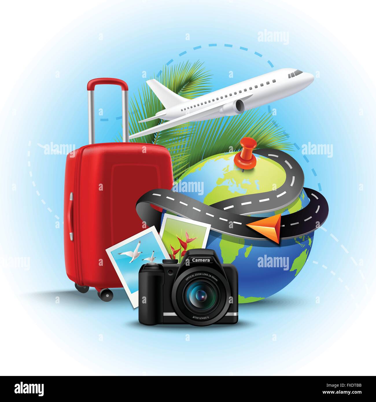Vacation Realistic Background Stock Vector Image & Art - Alamy