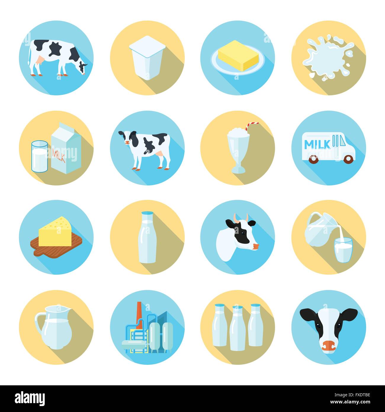 Farm milk processing Stock Vector Images - Alamy