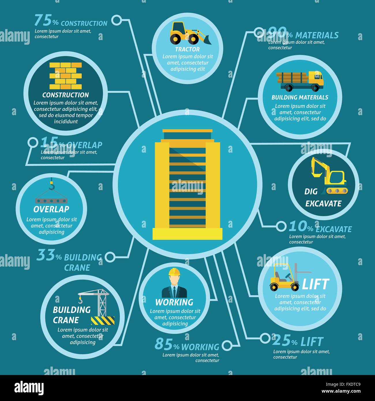 Building Infographics Set Stock Vector Image & Art - Alamy