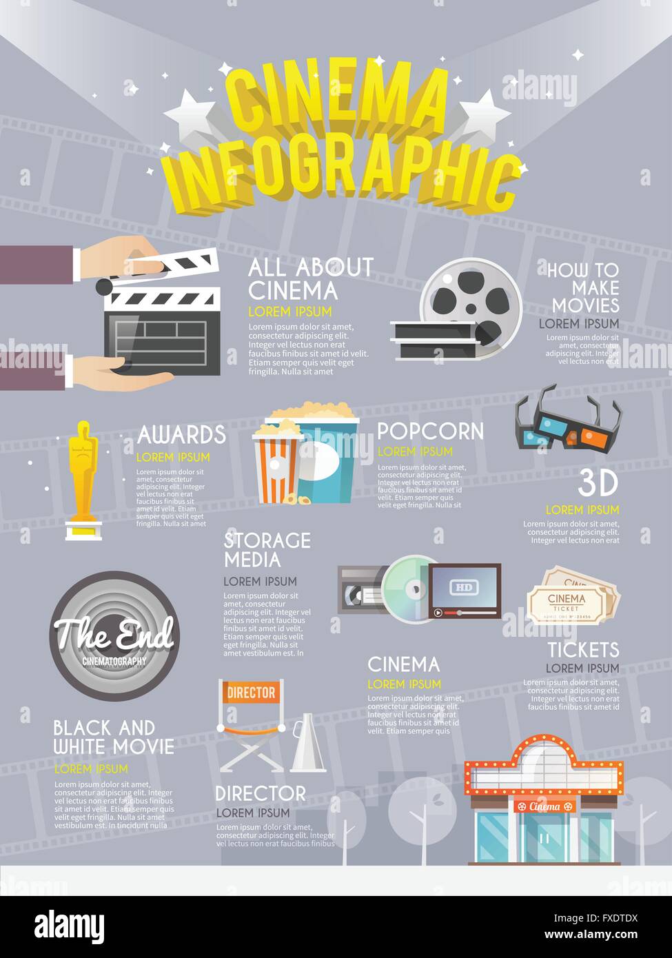 Action movie infographics hi-res stock photography and images - Alamy