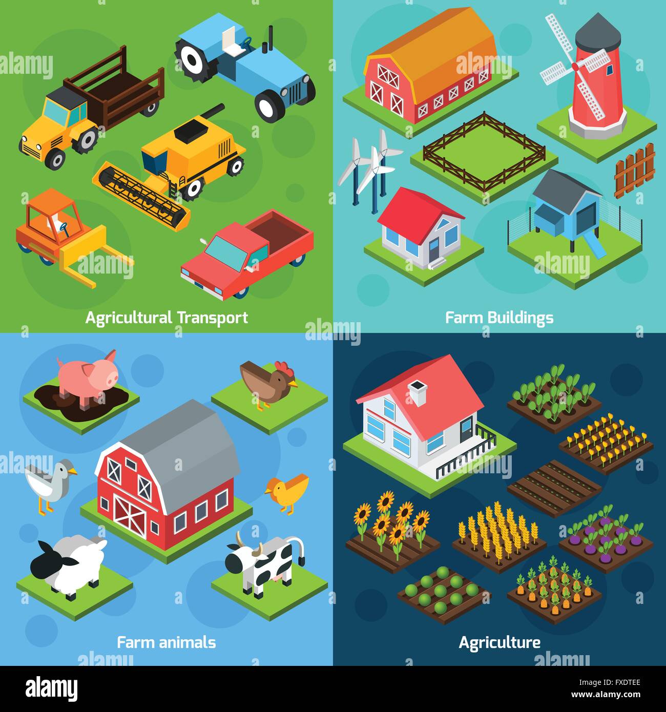 Toy farm animals grass Stock Vector Images - Alamy