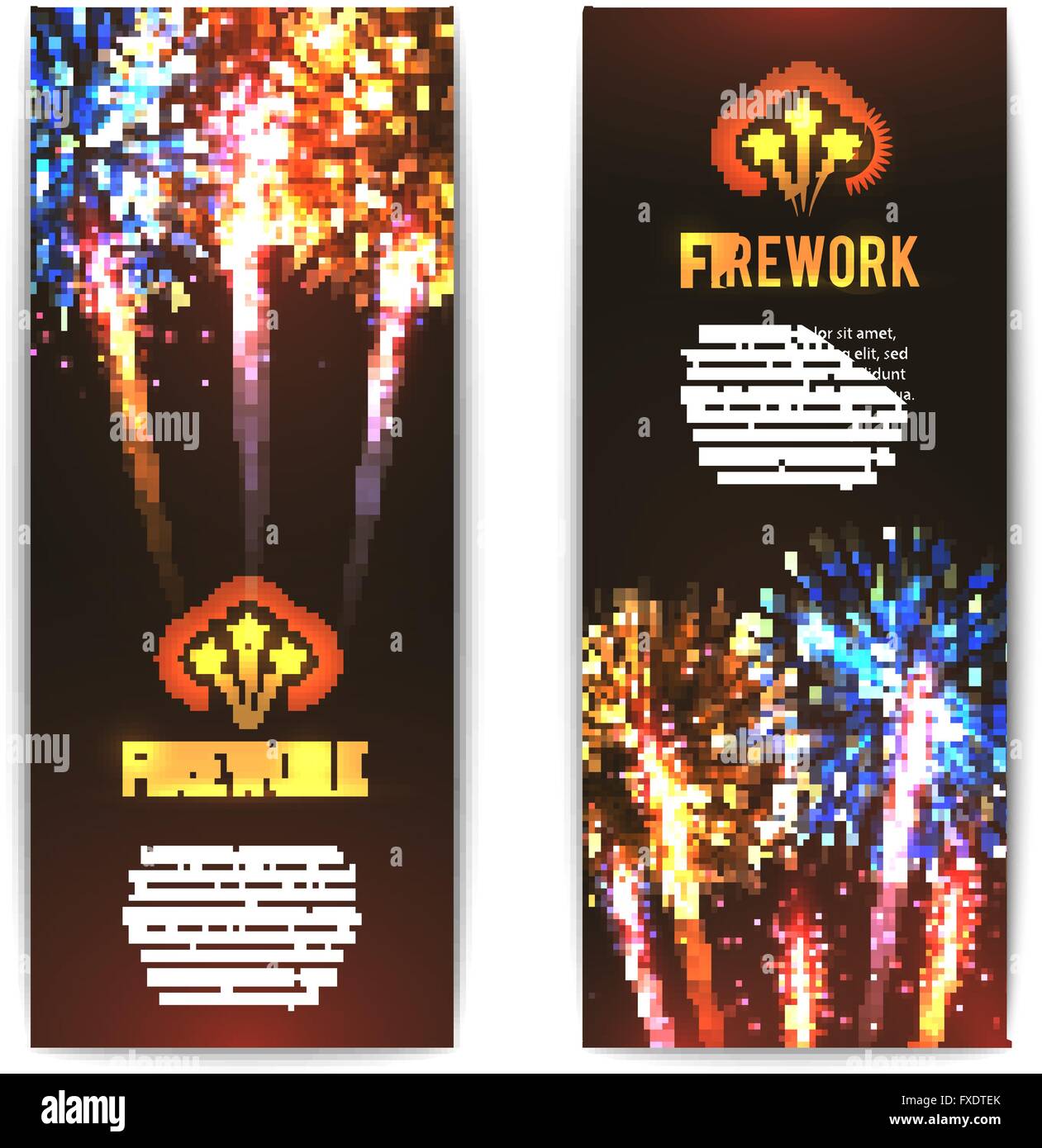 Festive firework 2 vertical banners set Stock Vector Image & Art - Alamy