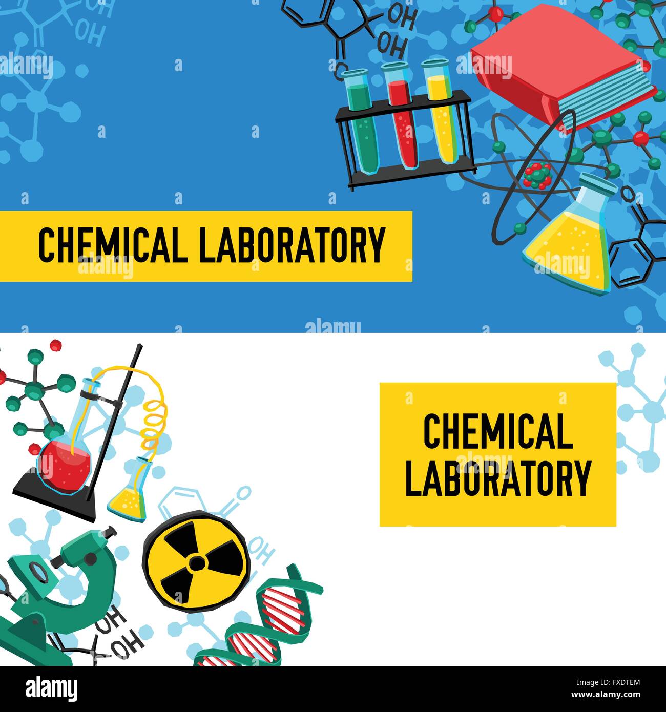 Laboratory Banners Set Stock Vector Image & Art - Alamy