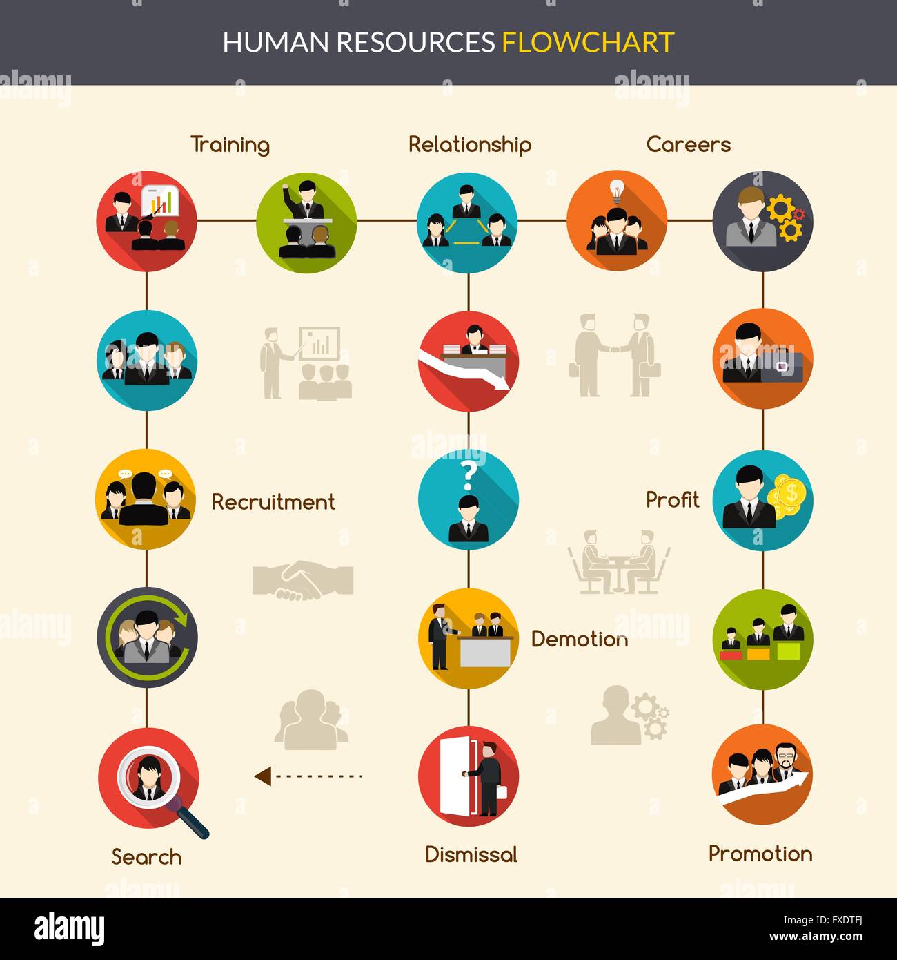 Human Resources Flowchart Stock Vector Image & Art - Alamy