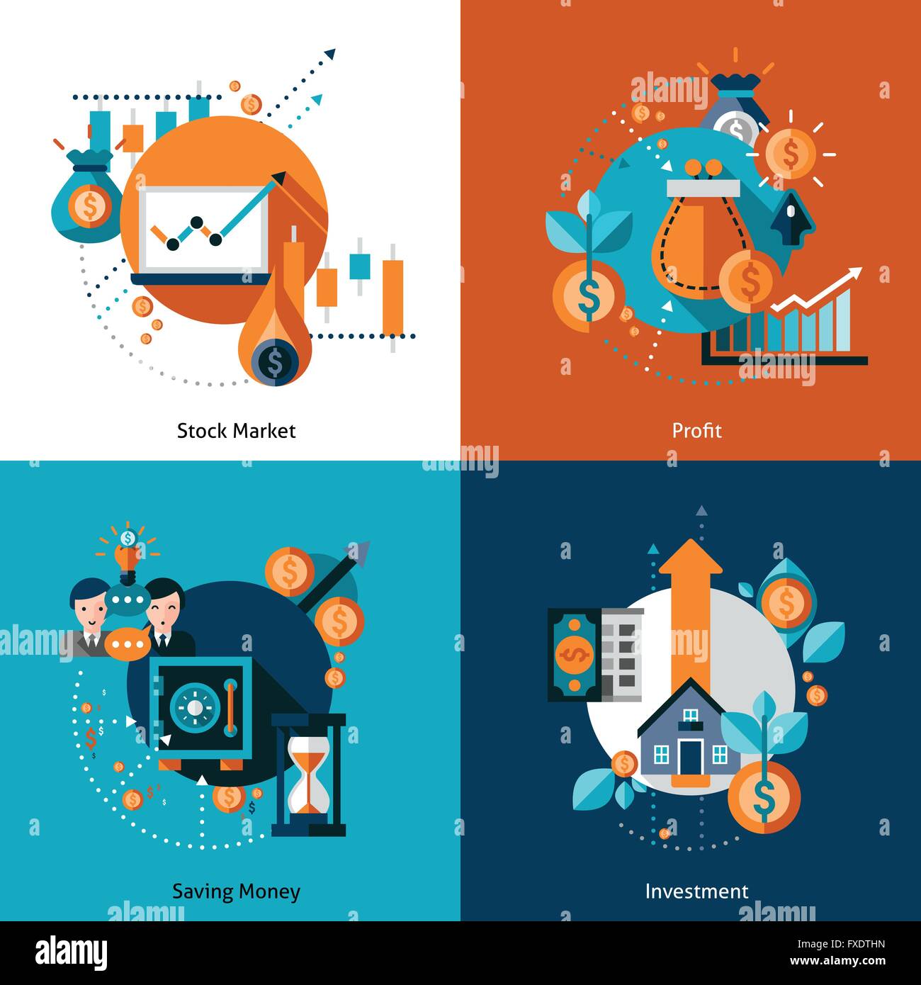 Investment Icons Set Stock Vector Image & Art - Alamy