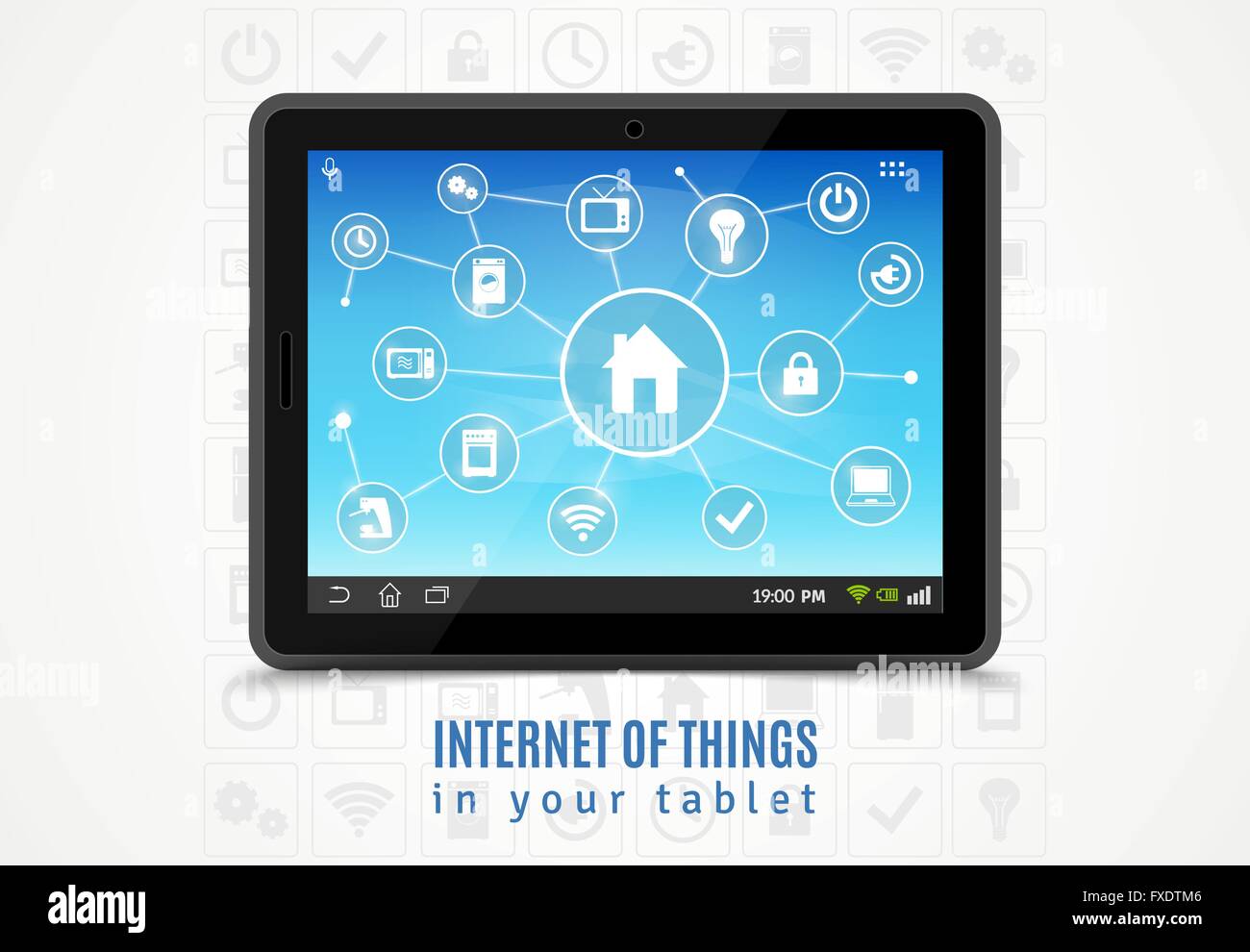 Internet Of Things Tablet Stock Vector Image & Art - Alamy