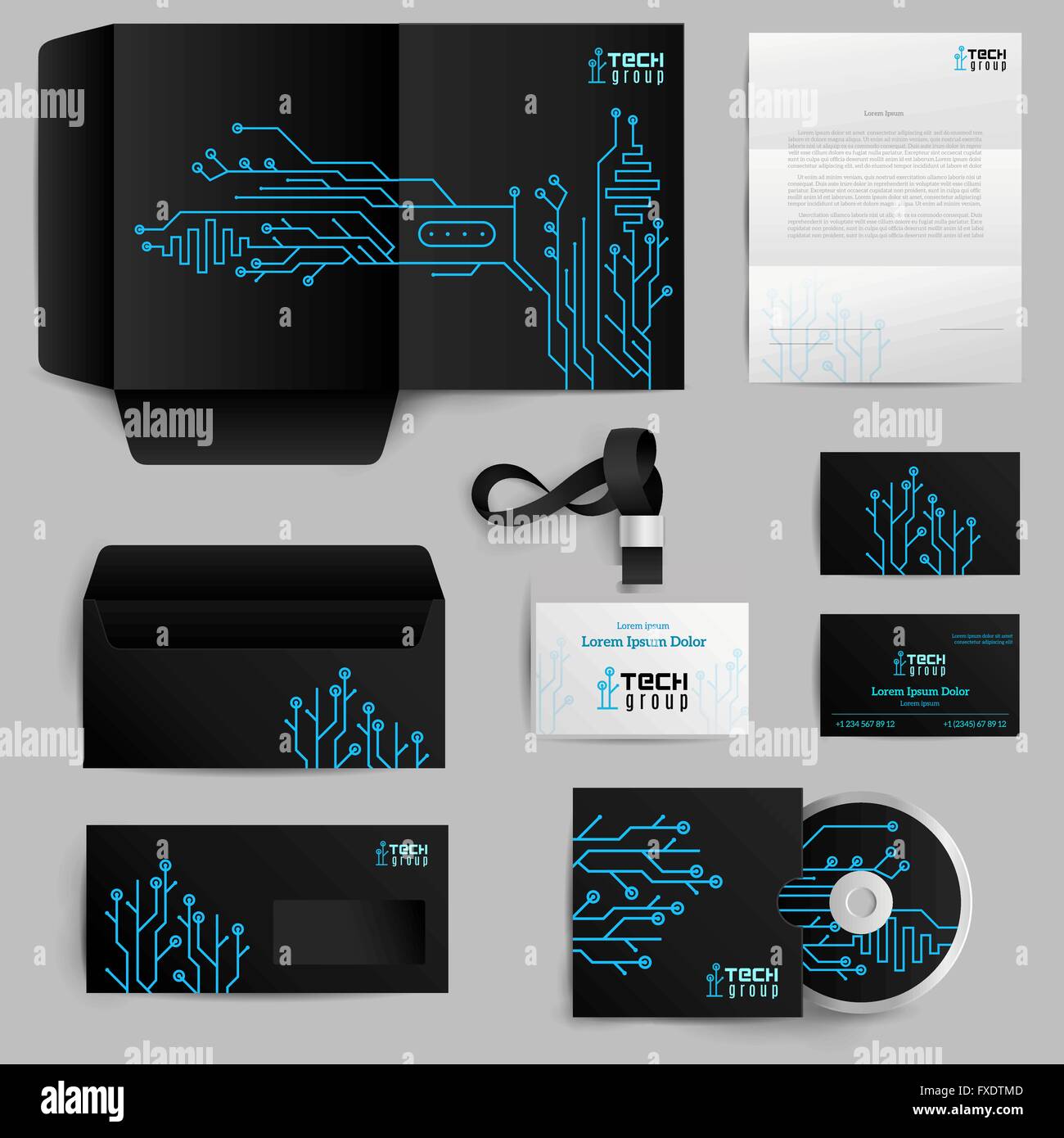 Corporate Identity Technology Pattern Stock Vector Image & Art - Alamy