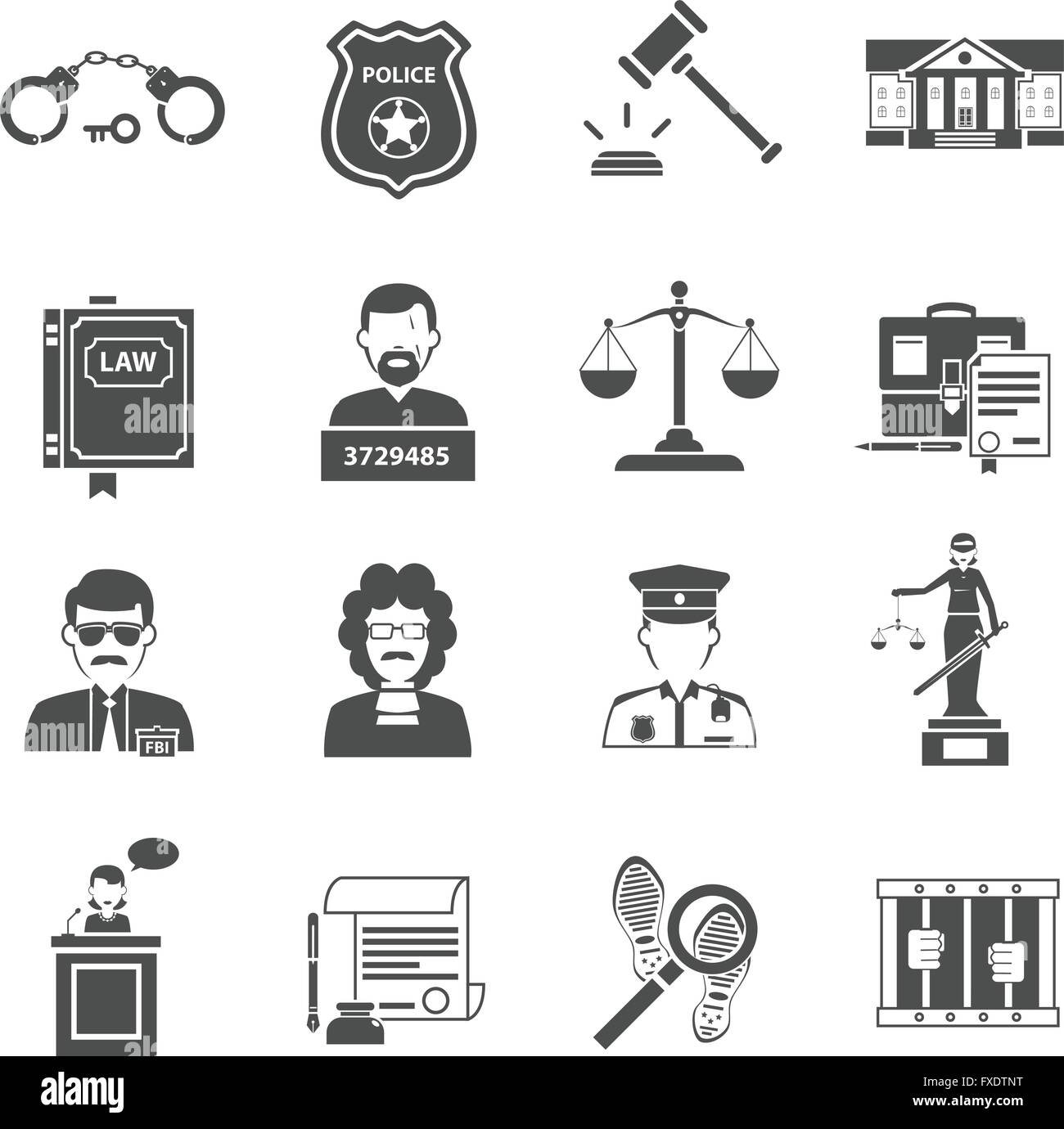 Law Icon Flat Stock Vector Image & Art - Alamy