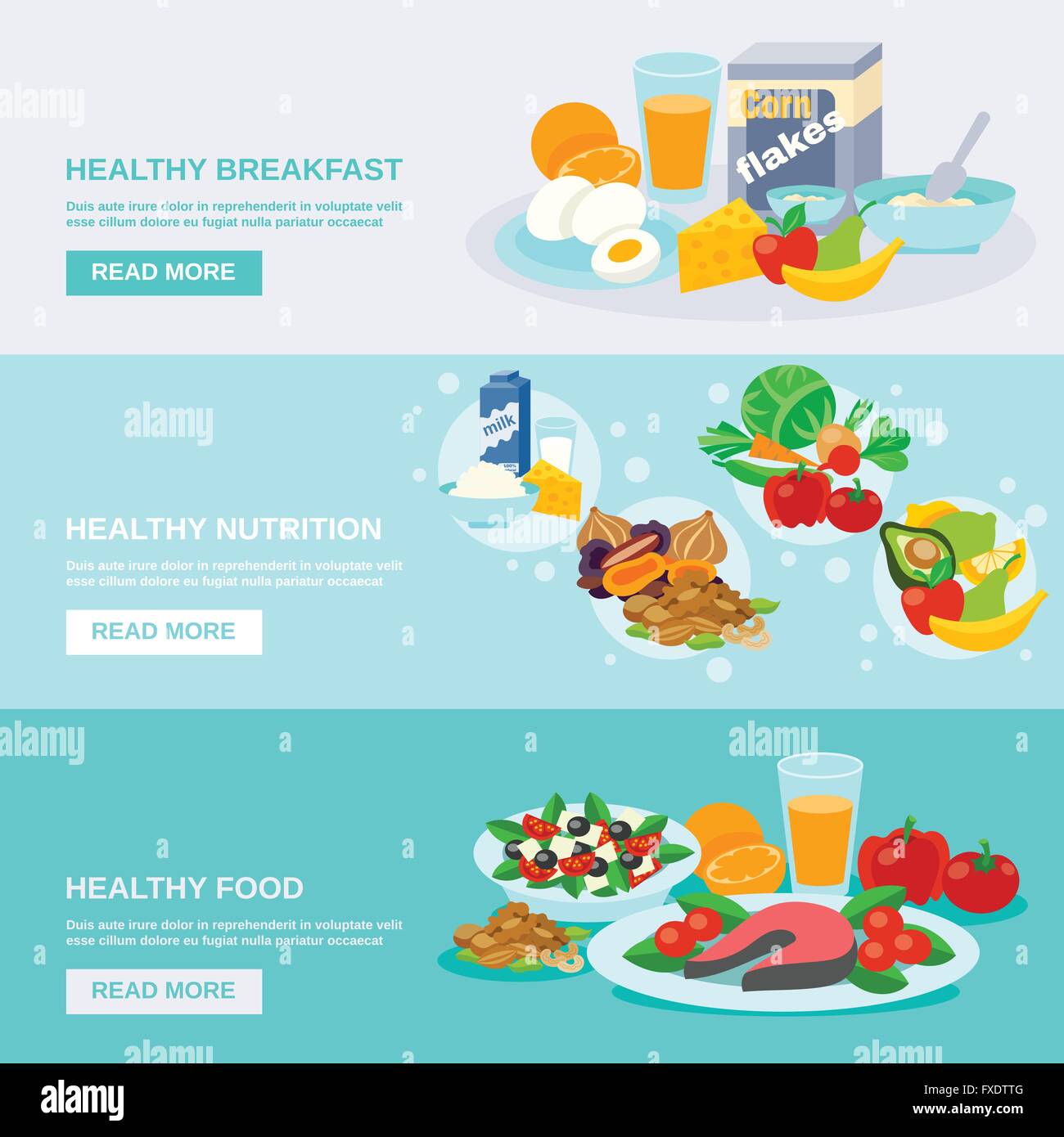 Healthy Food Banner Stock Vector Image & Art - Alamy
