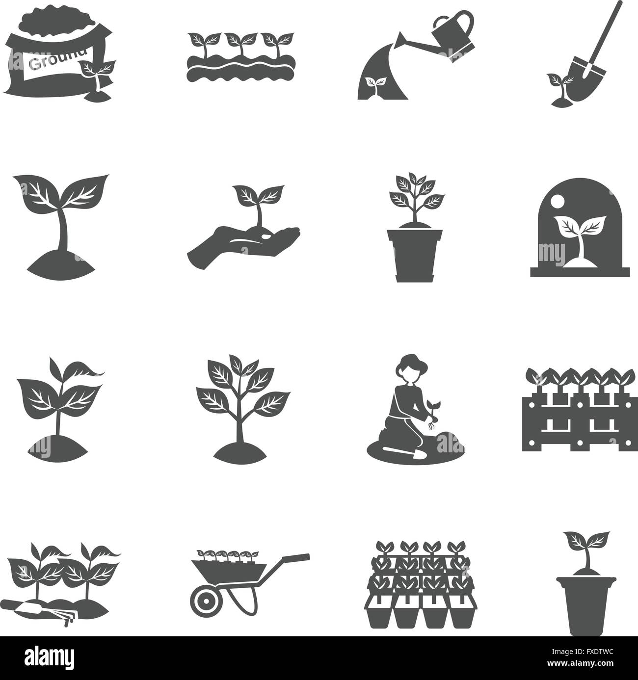 Seedling Icons Set Stock Vector Image & Art - Alamy