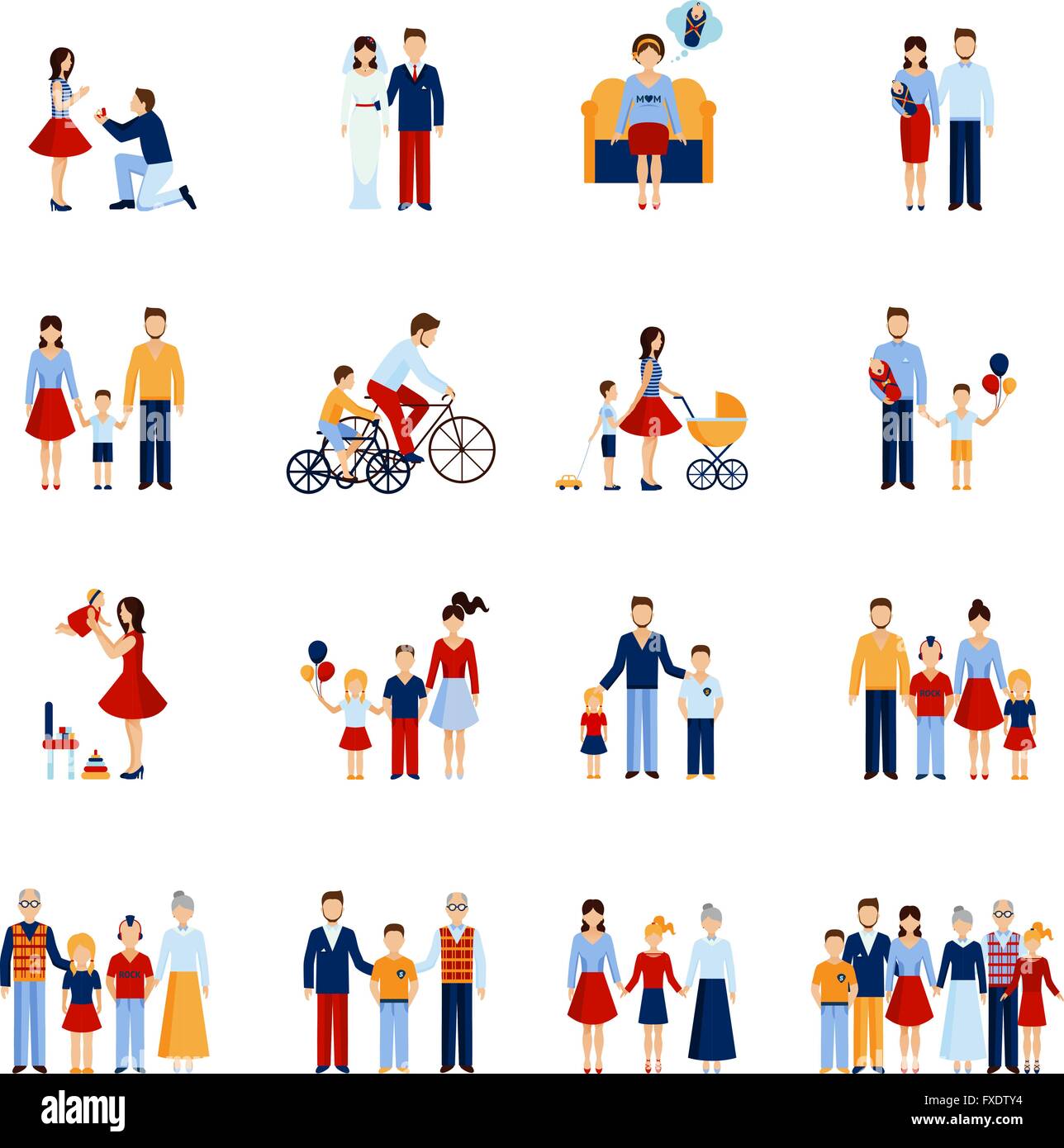 Family Icons Set Stock Vector Image & Art - Alamy