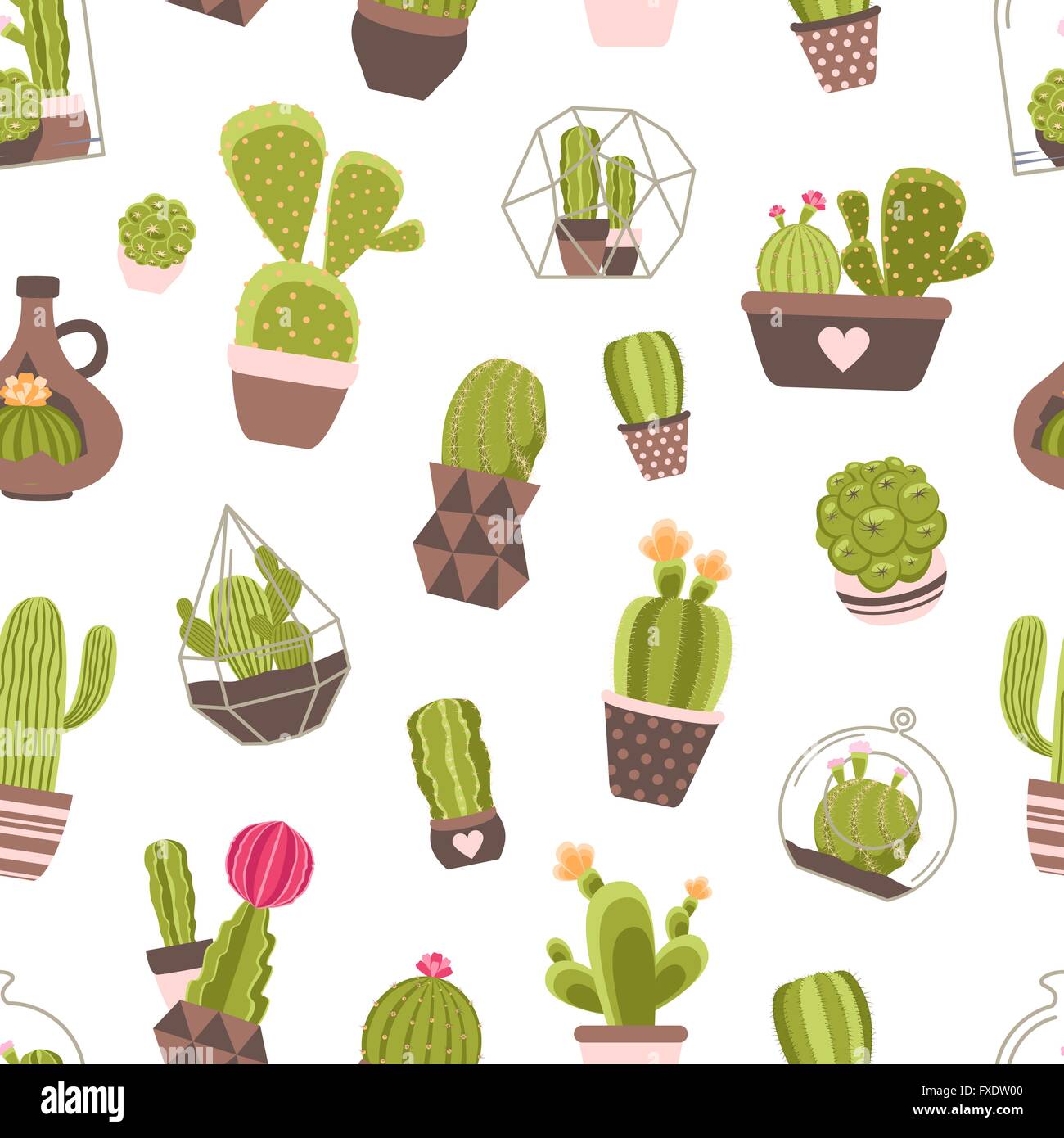 Cactus Seamless Pattern Stock Vector Image & Art - Alamy