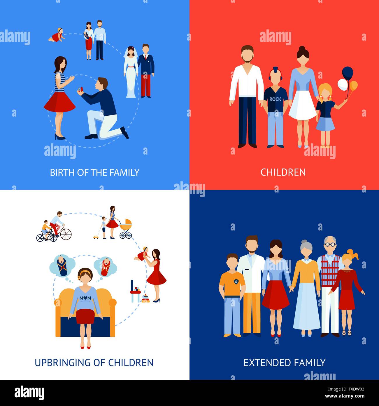 Family Design Concept Stock Vector Image & Art - Alamy