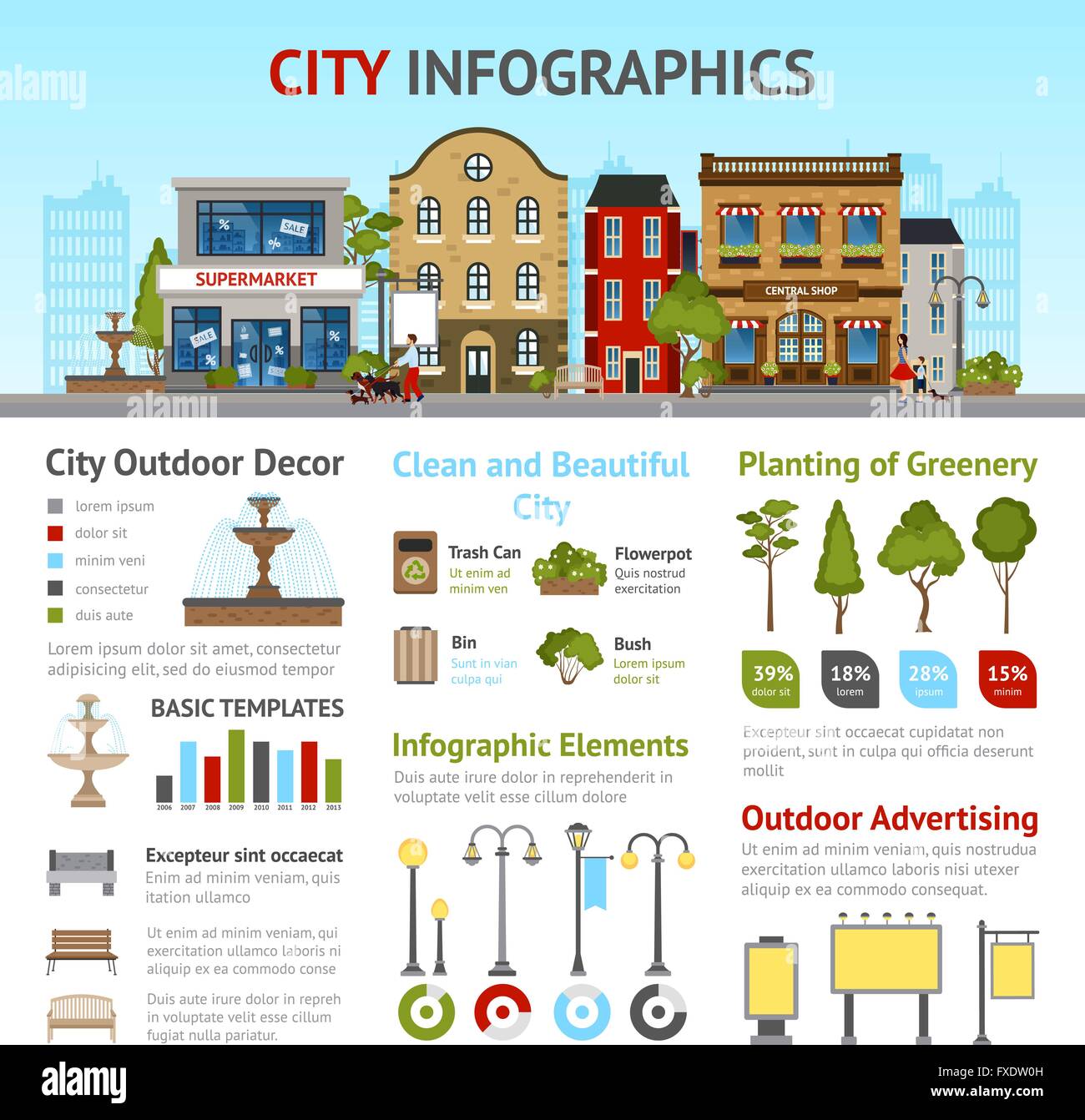 City Infographics Set Stock Vector Image & Art - Alamy