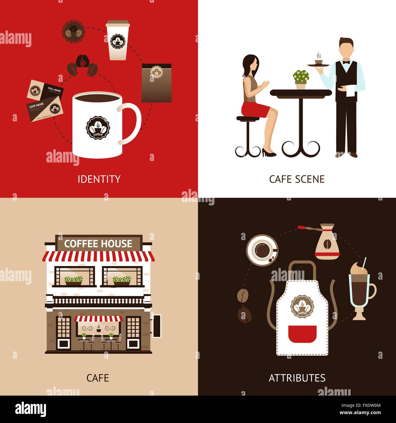 Italian tea house Stock Vector Images - Alamy