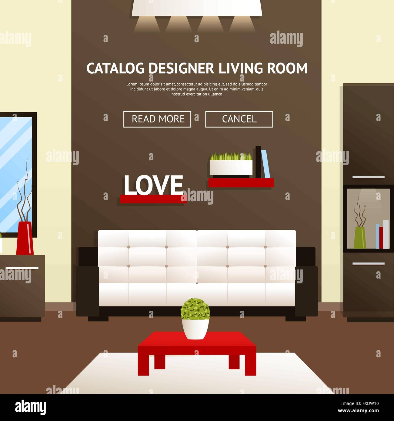 Television set interior tv Stock Vector Images - Alamy