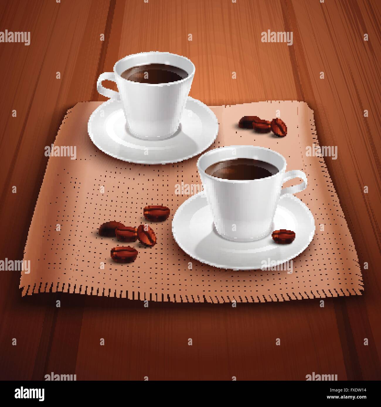 Coffee Realistic Background Stock Vector Image & Art - Alamy