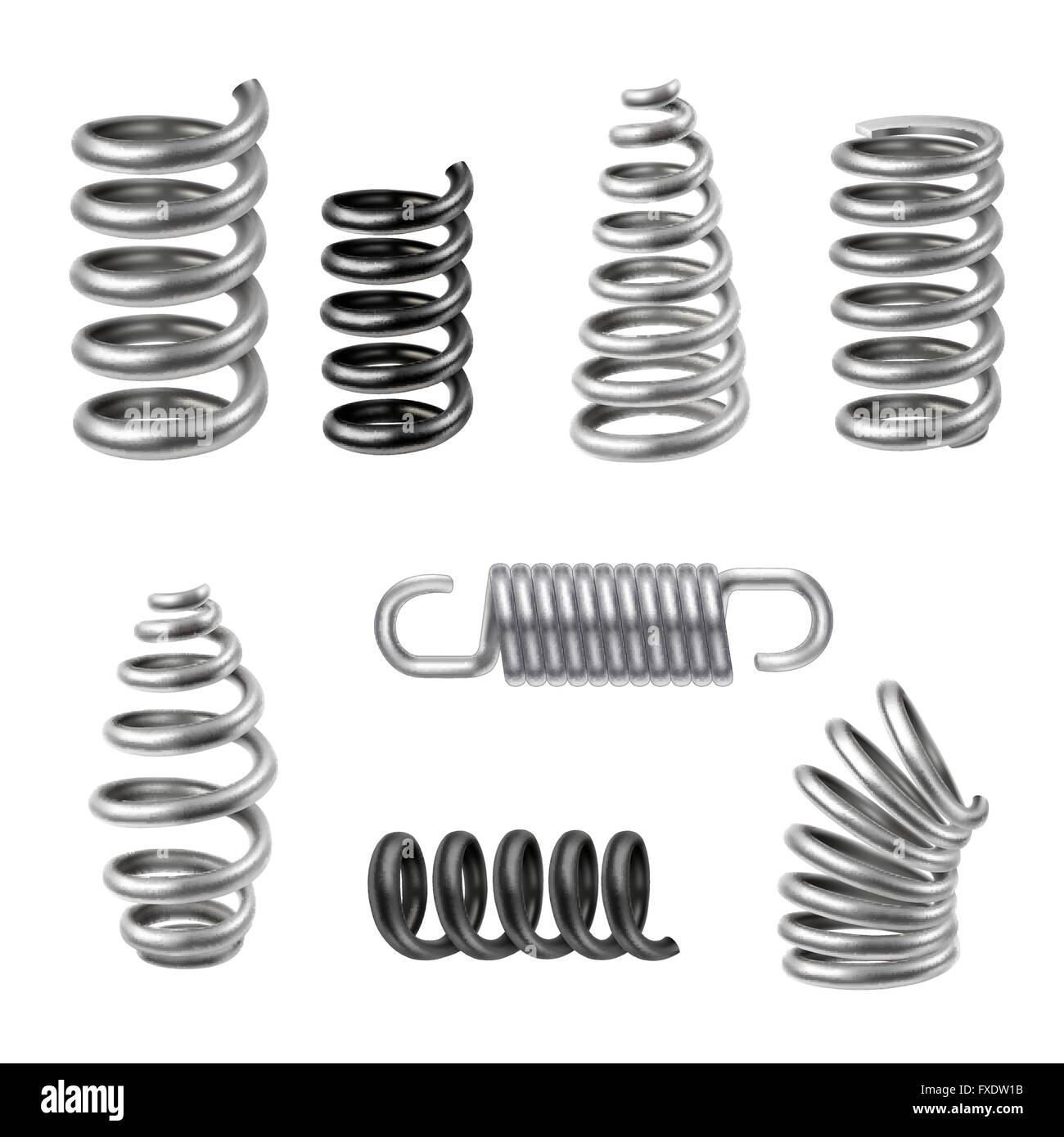 Steel springs isolated Stock Vector Images - Alamy