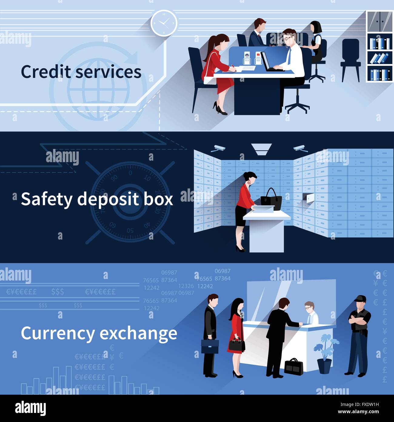 Bank People Banners Stock Vector Image & Art - Alamy