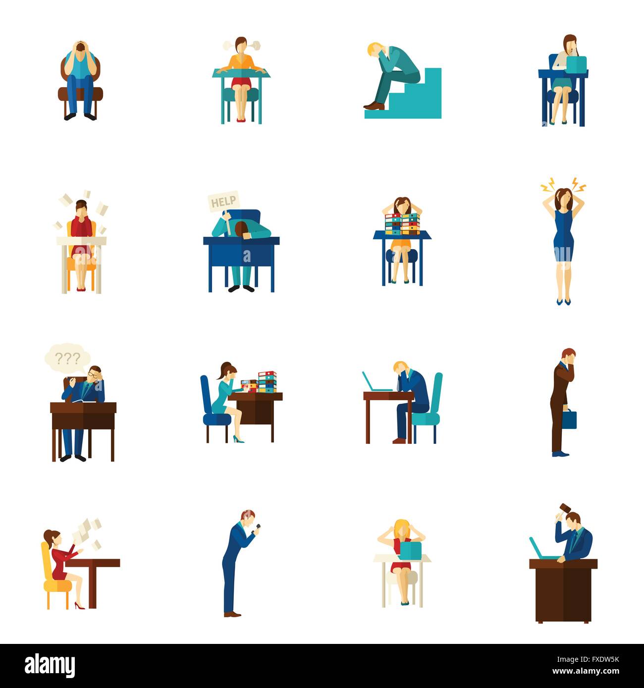 Frustration woman phone Stock Vector Images - Alamy