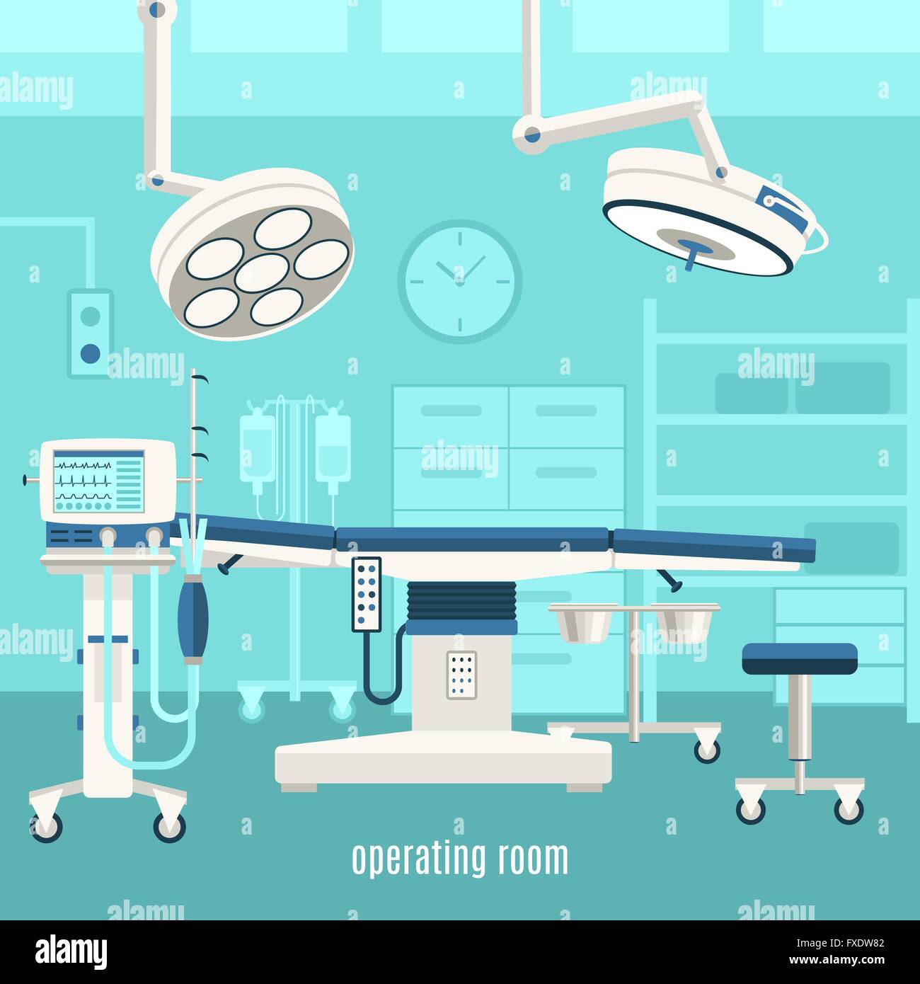 Medical operating room design poster Stock Vector Image & Art - Alamy