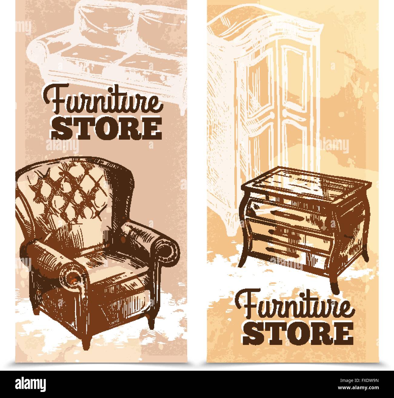 Furniture Banners Vertical Stock Vector Image & Art - Alamy