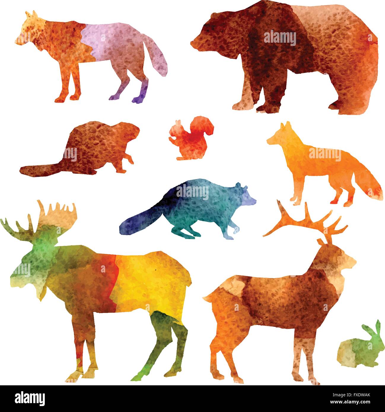 Squirrel forest water Stock Vector Images - Alamy