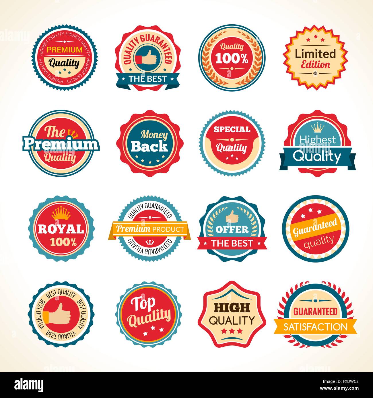 Vintage Premium Quality Color Badges Stock Vector Image & Art - Alamy