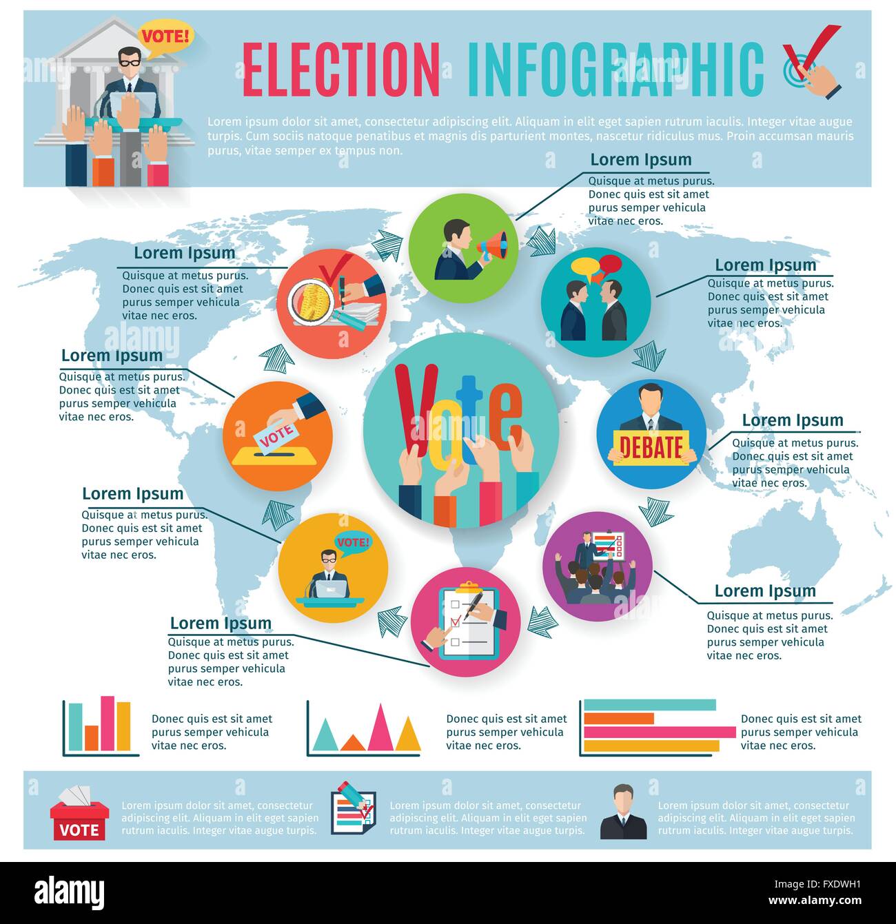 Election Infographics Set Stock Vector Image & Art - Alamy